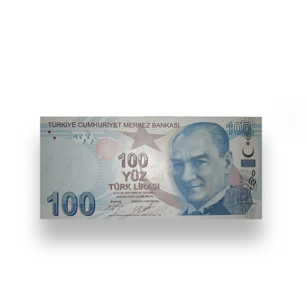 Turkey 100 Lira UNC Current Banknote | Collectible Money